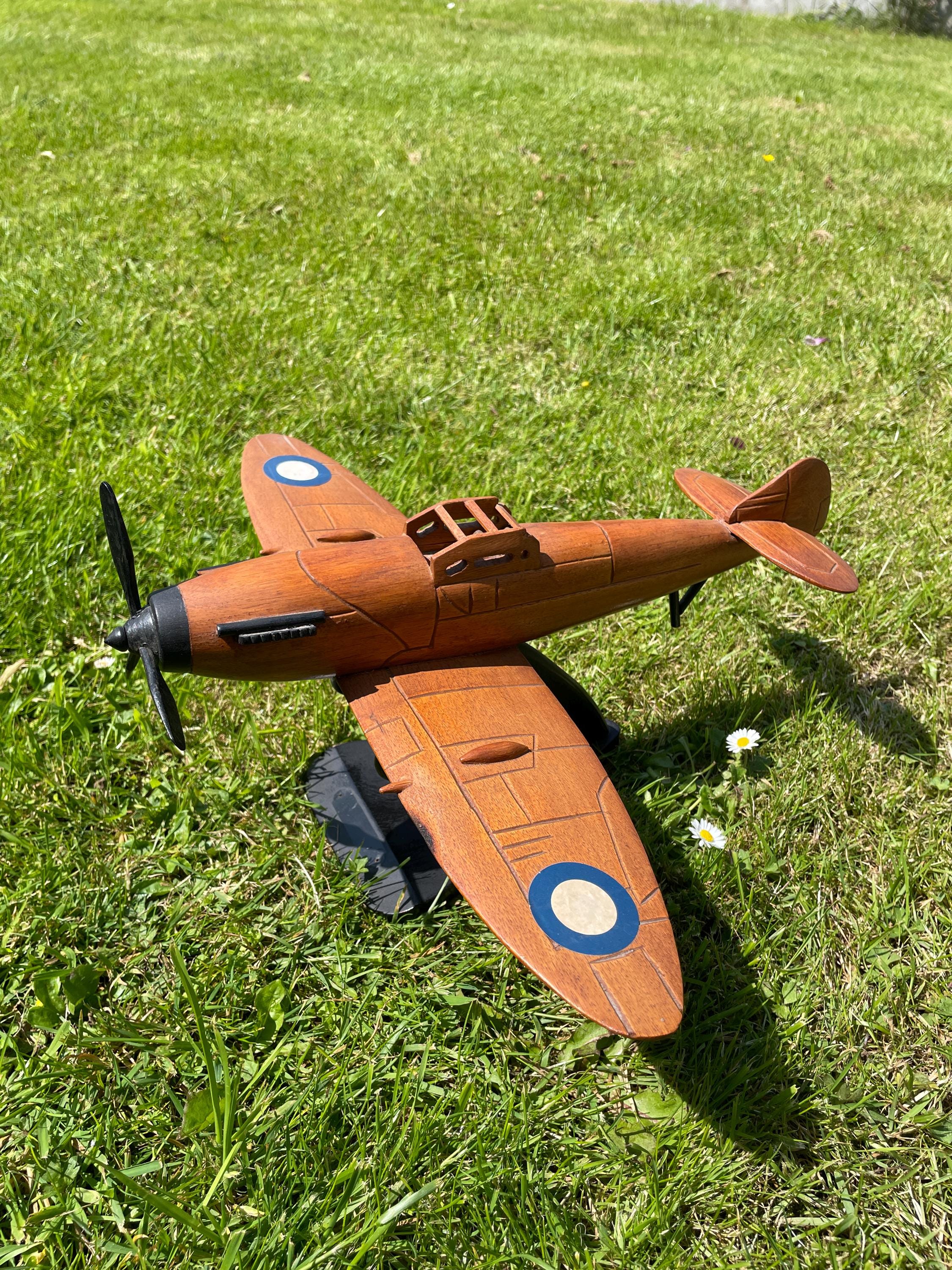 Vintage Spitfire Scratch Built Model Aeroplane on Stand, Mancave ...