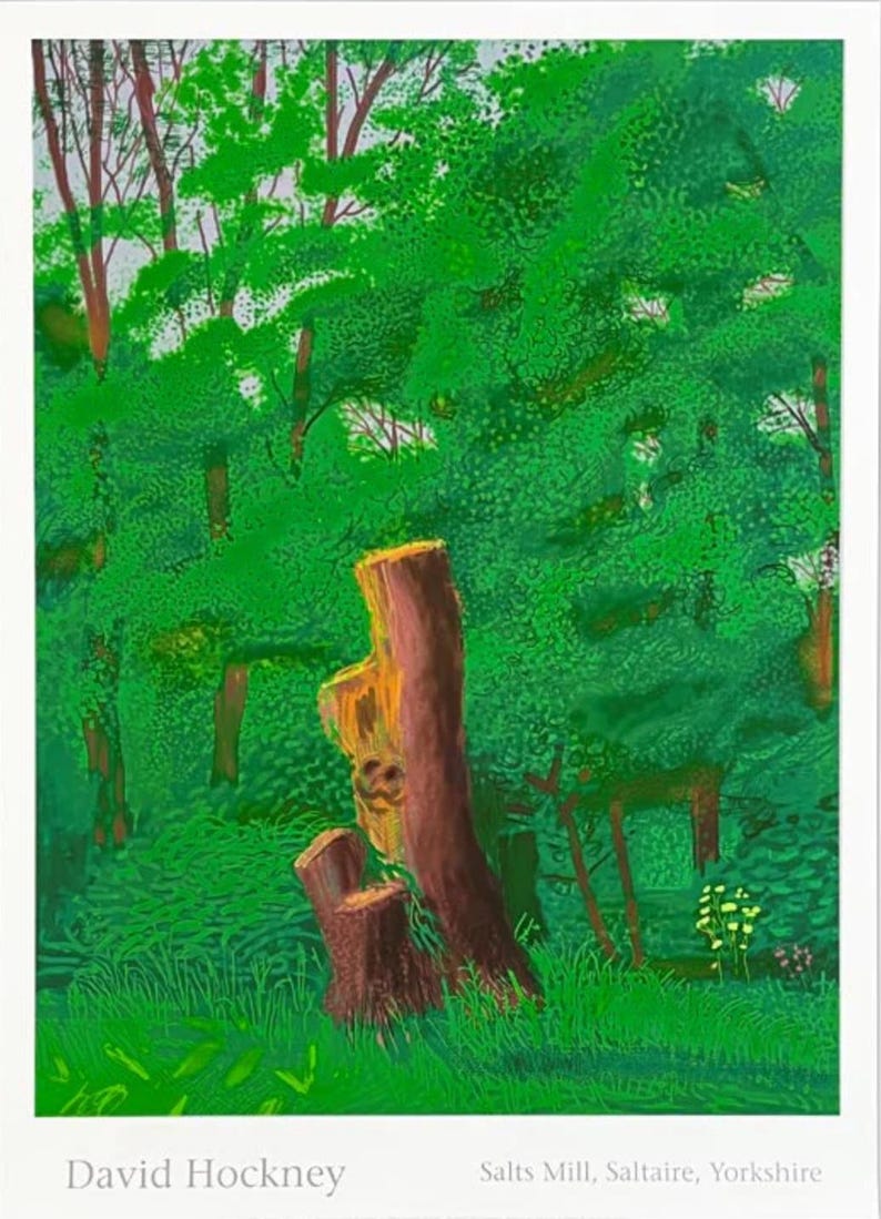 David Hockney Arrival of Spring Original Gallery Exhibition Poster 47.5 ...