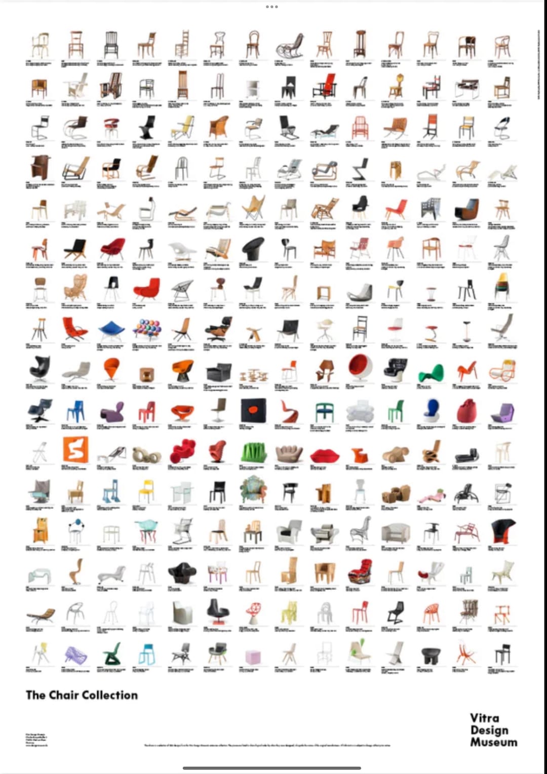 Vitra Chair Collection Original Museum Gallery Exhibition Poster A0 ...