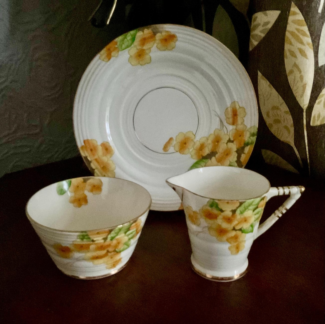 Thomas Forester & Sons Phoenix Ware Brand Art Deco Cake Plate, Creamer ...