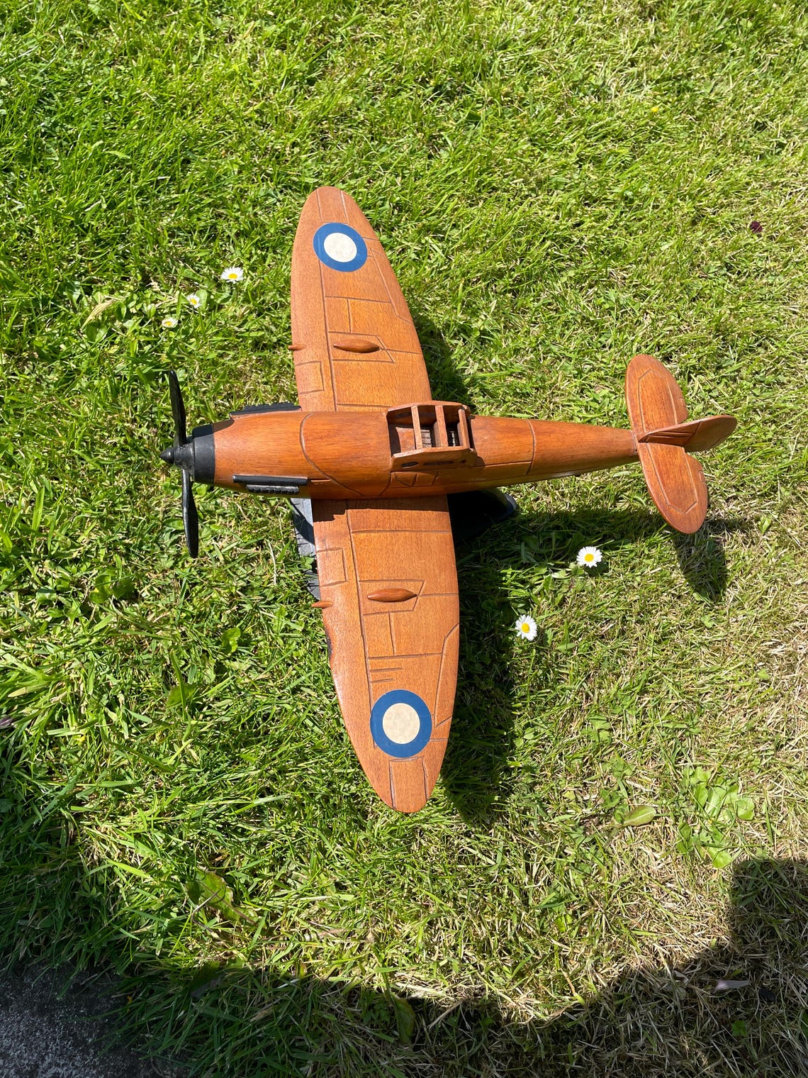 Vintage Spitfire Scratch Built Model Aeroplane on Stand, Mancave ...