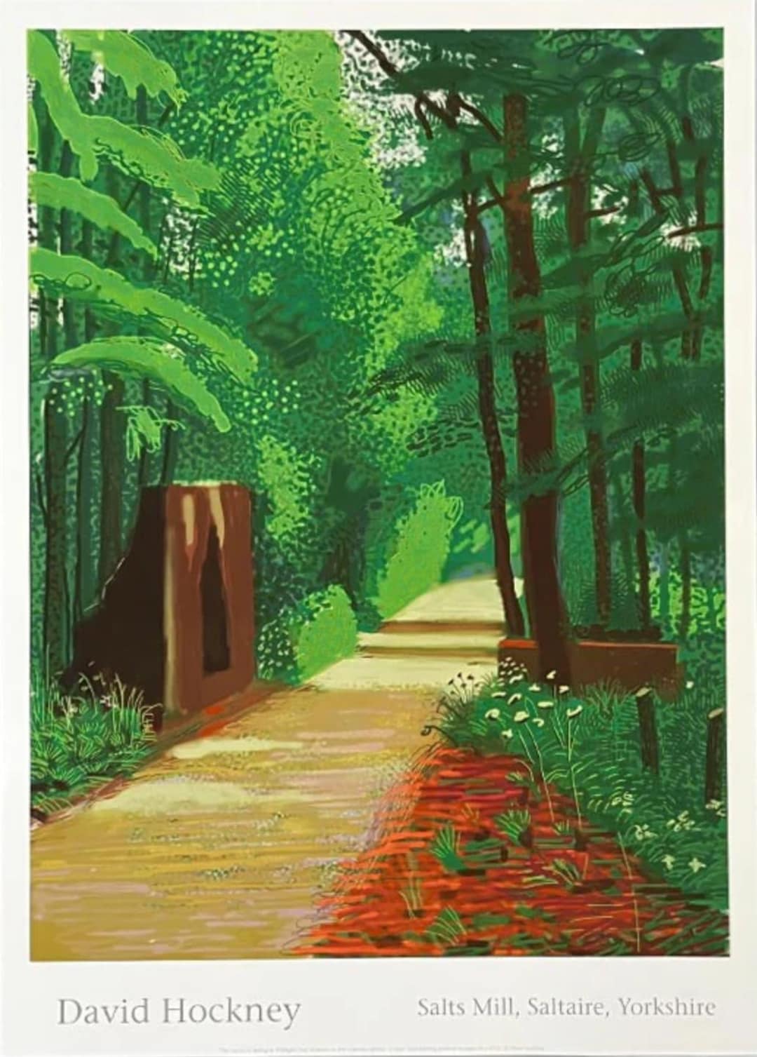 David Hockney Arrival of Spring Original Gallery Exhibition Poster 47.5 ...