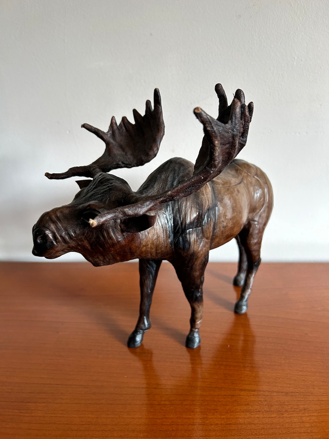 Liberty Style Leather Animal Moose Figure Statue Model Superb Interior ...