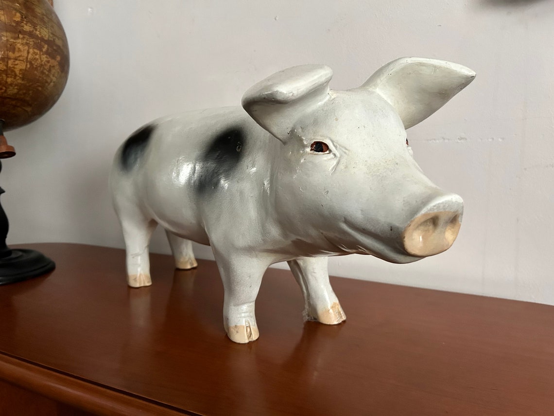 Butchers Pig Window Display Figure Large Decorative Pig From A Diplay ...