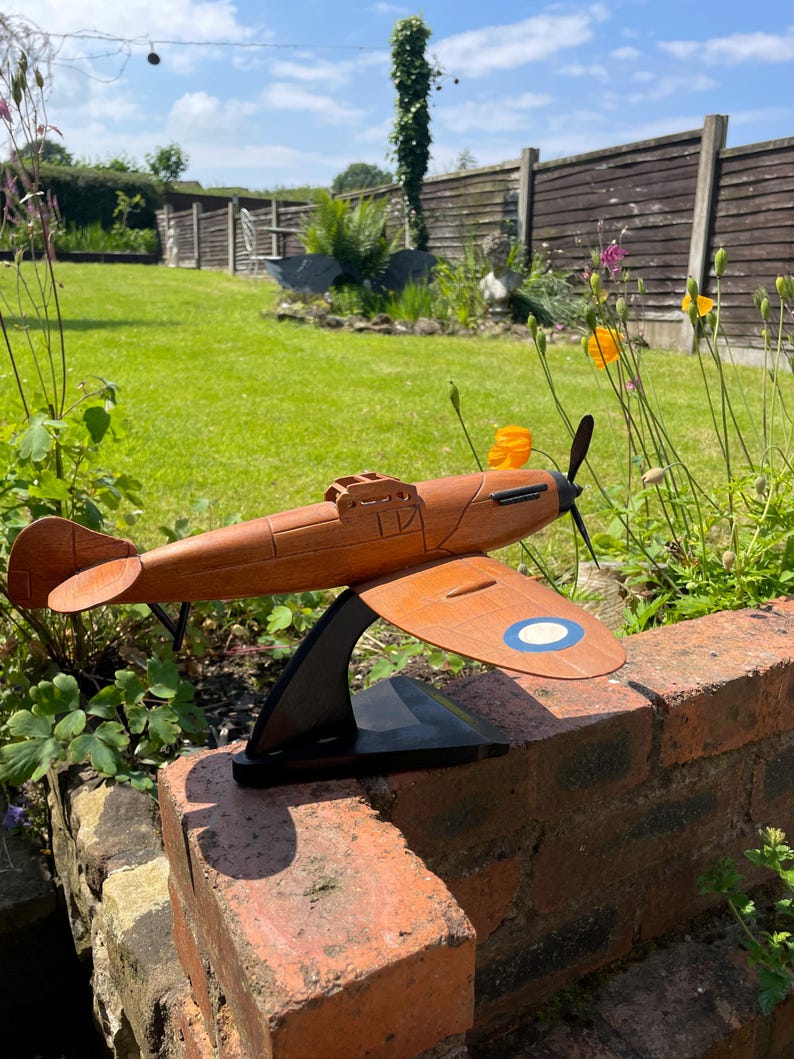 Vintage Spitfire Scratch Built Model Aeroplane on Stand, Mancave ...