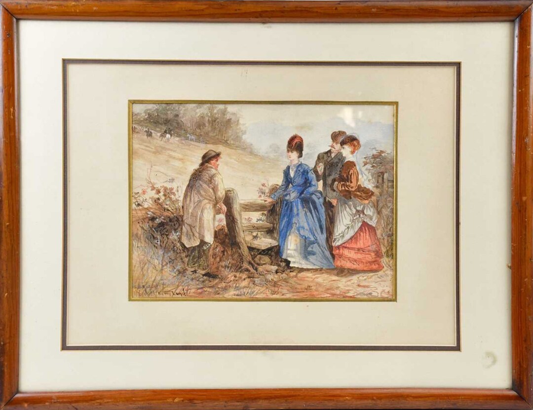 George Goodwin Kilburne 1839-1924 Watercolour Painting Original Antique ...