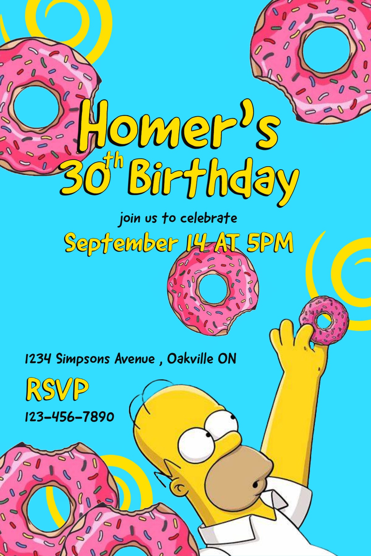 Simpsons Birthday Package Digital Download - Etsy