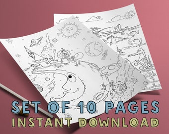 Digital Kids Printable Coloring Pagesjournals and Brain Games - Etsy