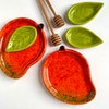 Lemon Plate & Leaf Dish, Handmade Ceramic Kitchen Ware, Spoon Rest Set ...