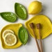Lemon Set of Small Plate & Leaf Spoon Rest, Handmade Ceramic Kitchen ...