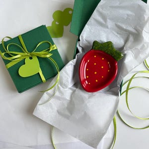 Strawberry Mini Spoon Rest, Ceramic Tea Spoon Holder, Tea Bag Rest ...