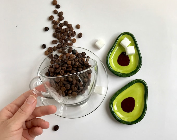 Cute Avacado Trinket Dish, Food Themed Trinket Dish, Avacado Half Bowl ...