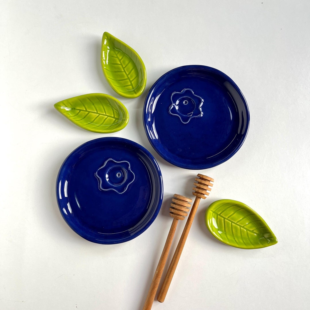 Blueberry Plate, Handmade Ceramic Creative Kitchen Utensils, Spoon Rest ...