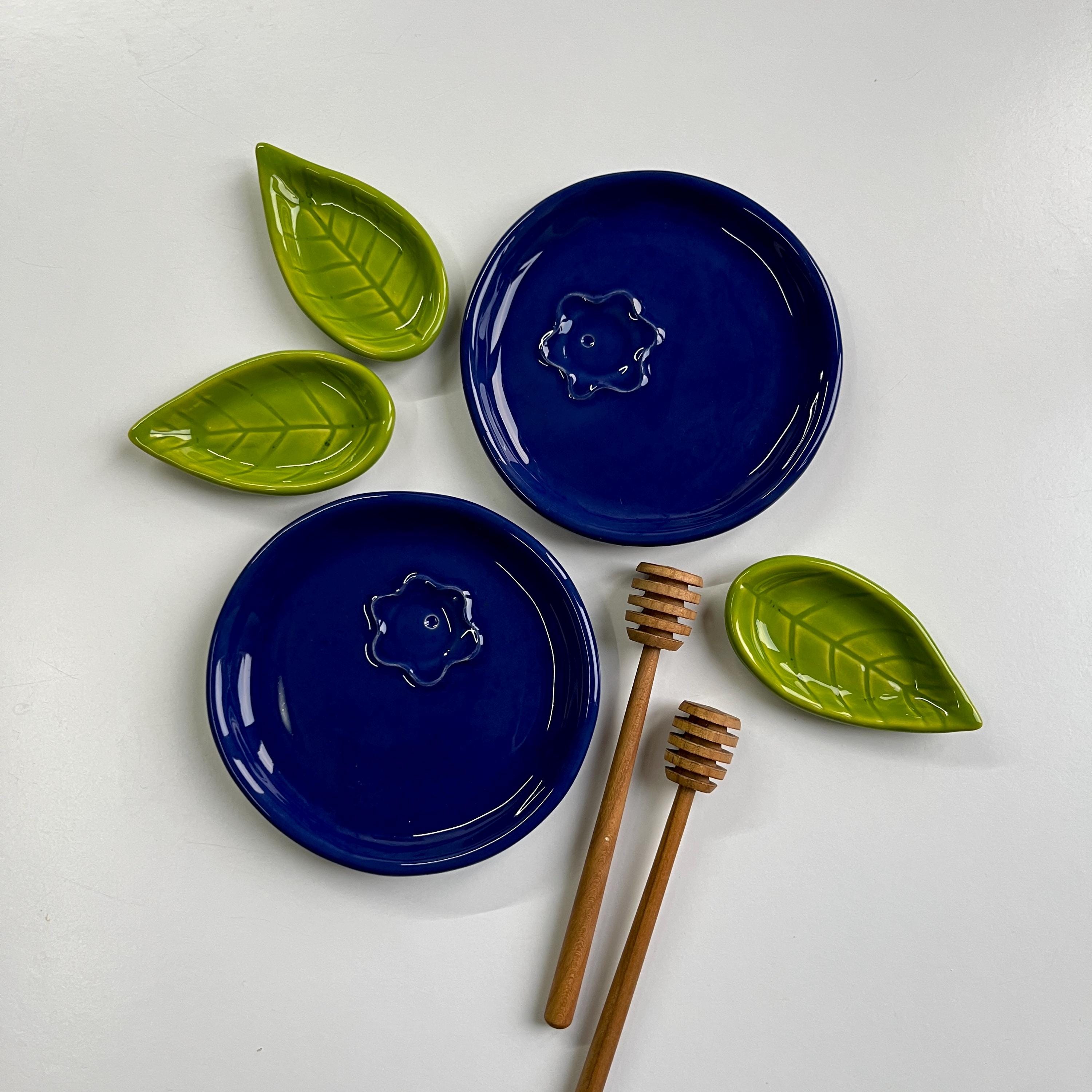 Blueberry Plate, Handmade Ceramic Creative Kitchen Utensils, Spoon Rest ...