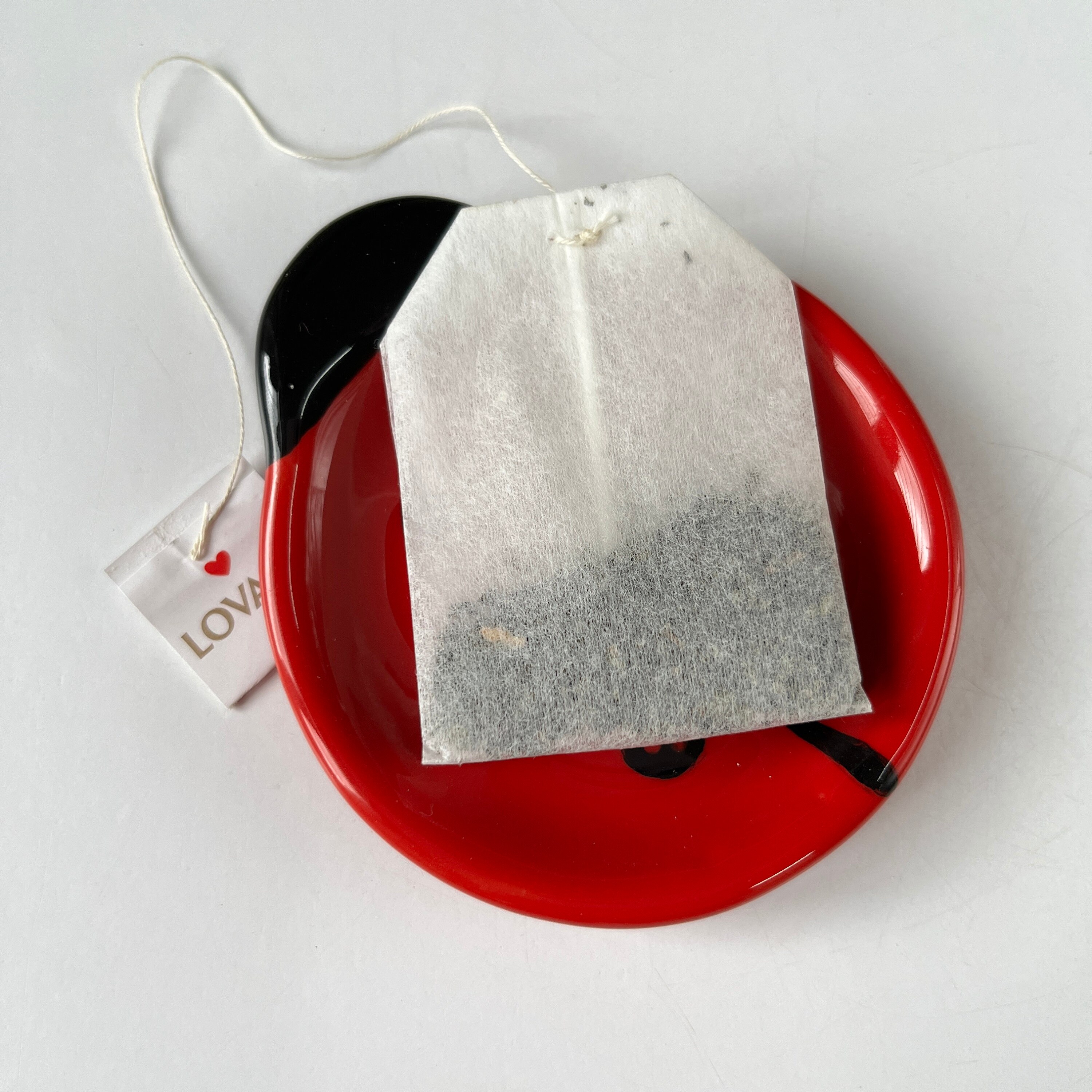 Ladybug Mini Plate, Handpainted Ceramic Spoon Rest, Tea Bag Holder - Etsy