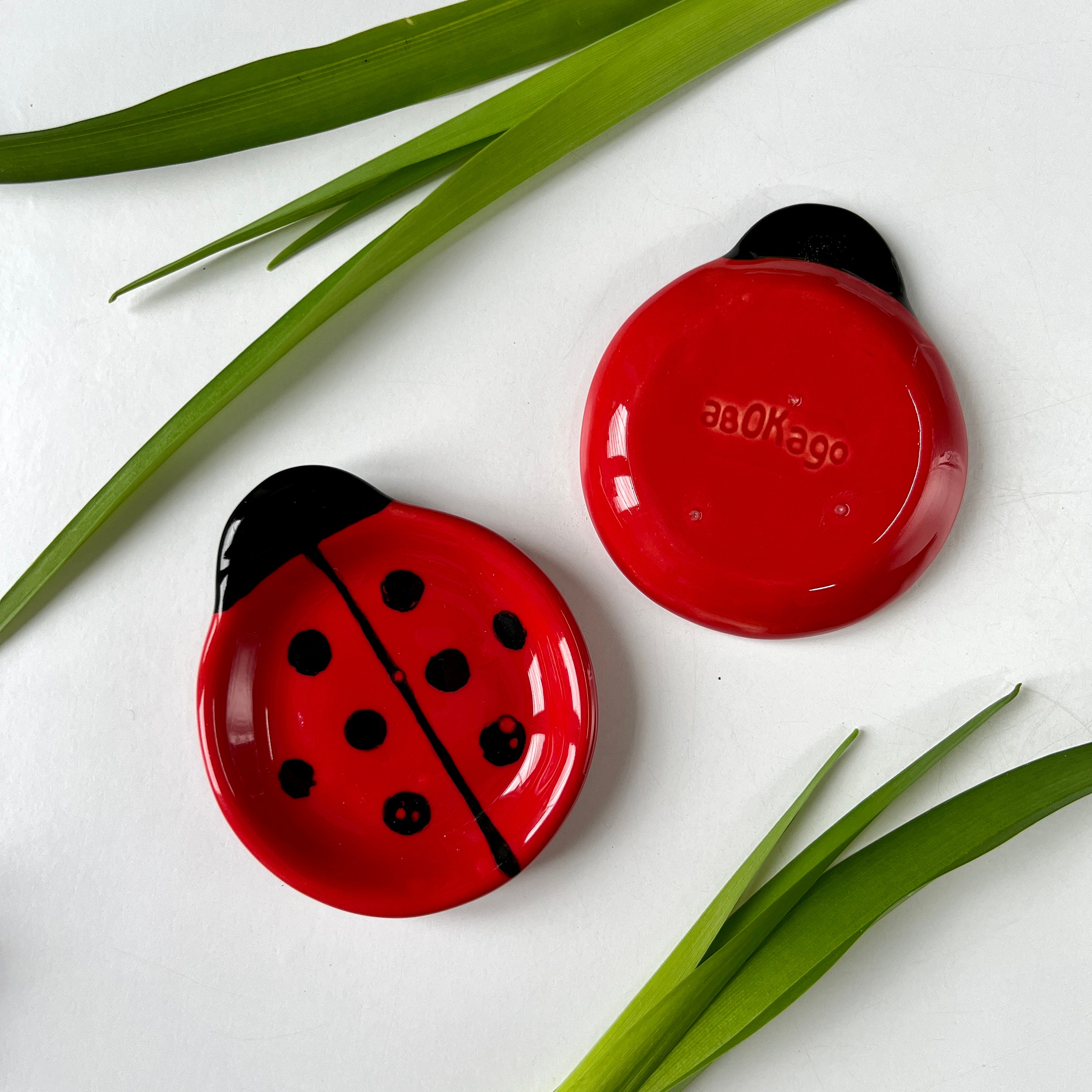 Ladybug Mini Plate, Handpainted Ceramic Spoon Rest, Tea Bag Holder - Etsy