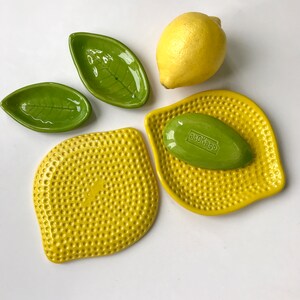 Lemon Plate & Leaf Dish, Handmade Ceramic Kitchenware, Fruit Design - Etsy