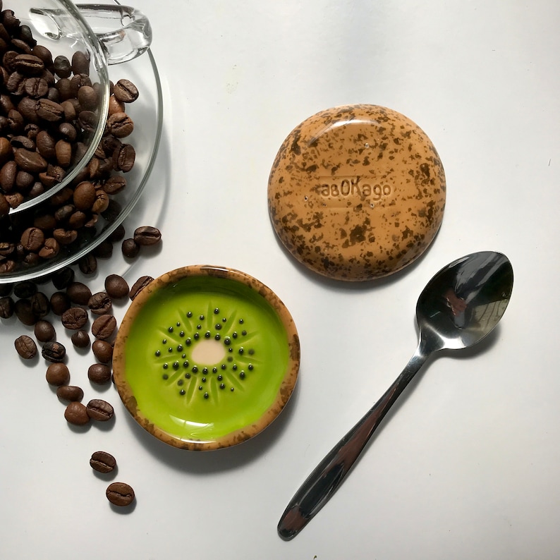 Mini Spoon Rest Set of 2 Kiwi Plates Handmade Ceramic Tea - Etsy