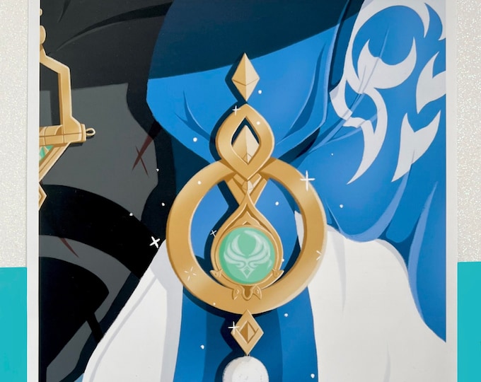 Genshin Impact Wanderer Scaramouche A4 or 5x7 Art Print Anemo Vision ...