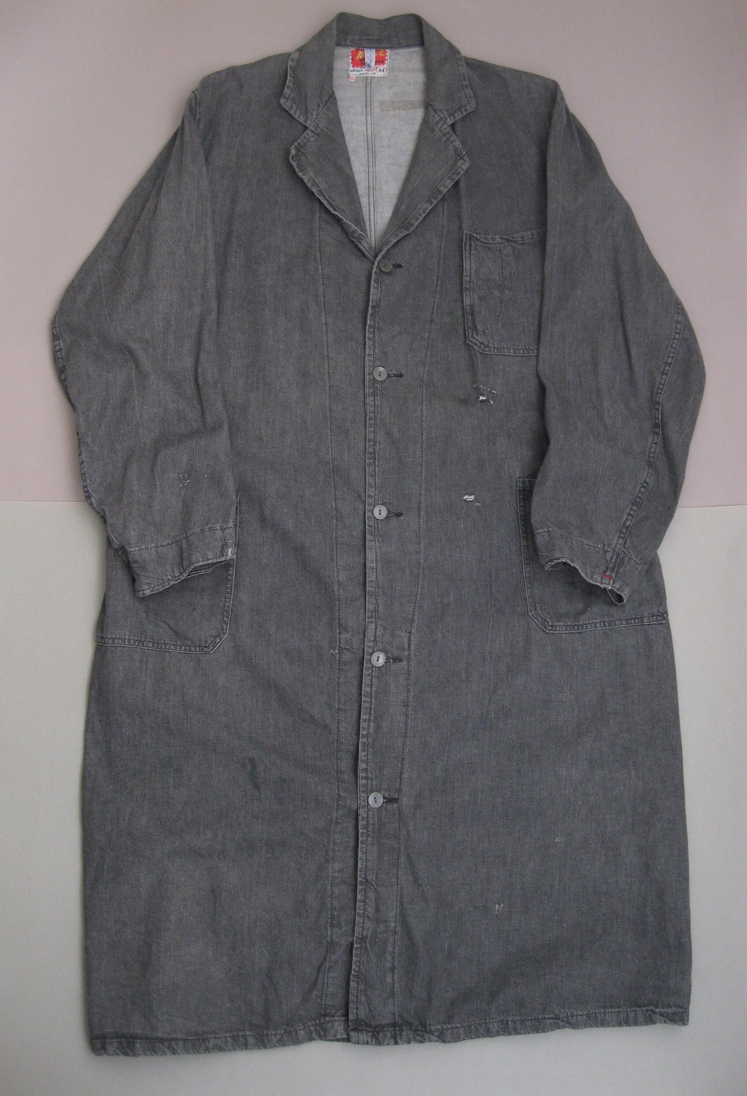 Vintage 50s British Gray Work Coat Selvedge Denim 1950s Workwear - Etsy