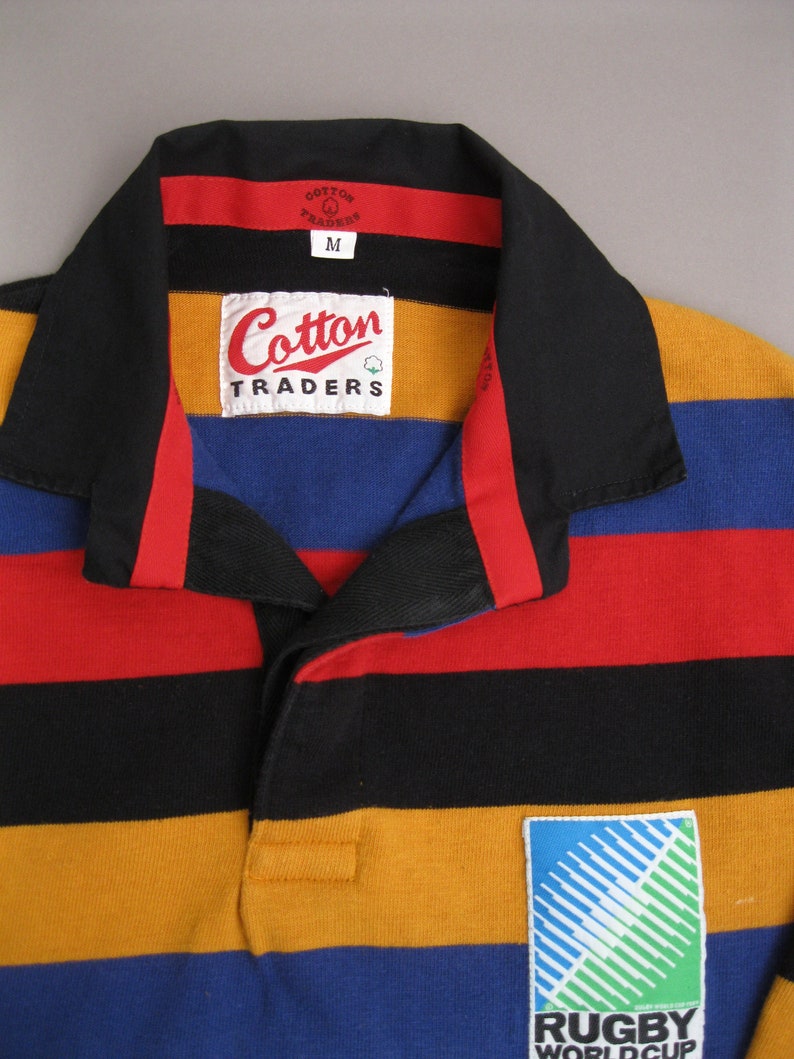 Vintage 80s Cotton Traders World Cup 1989 Rugby Shirt 1980s Rugby ...