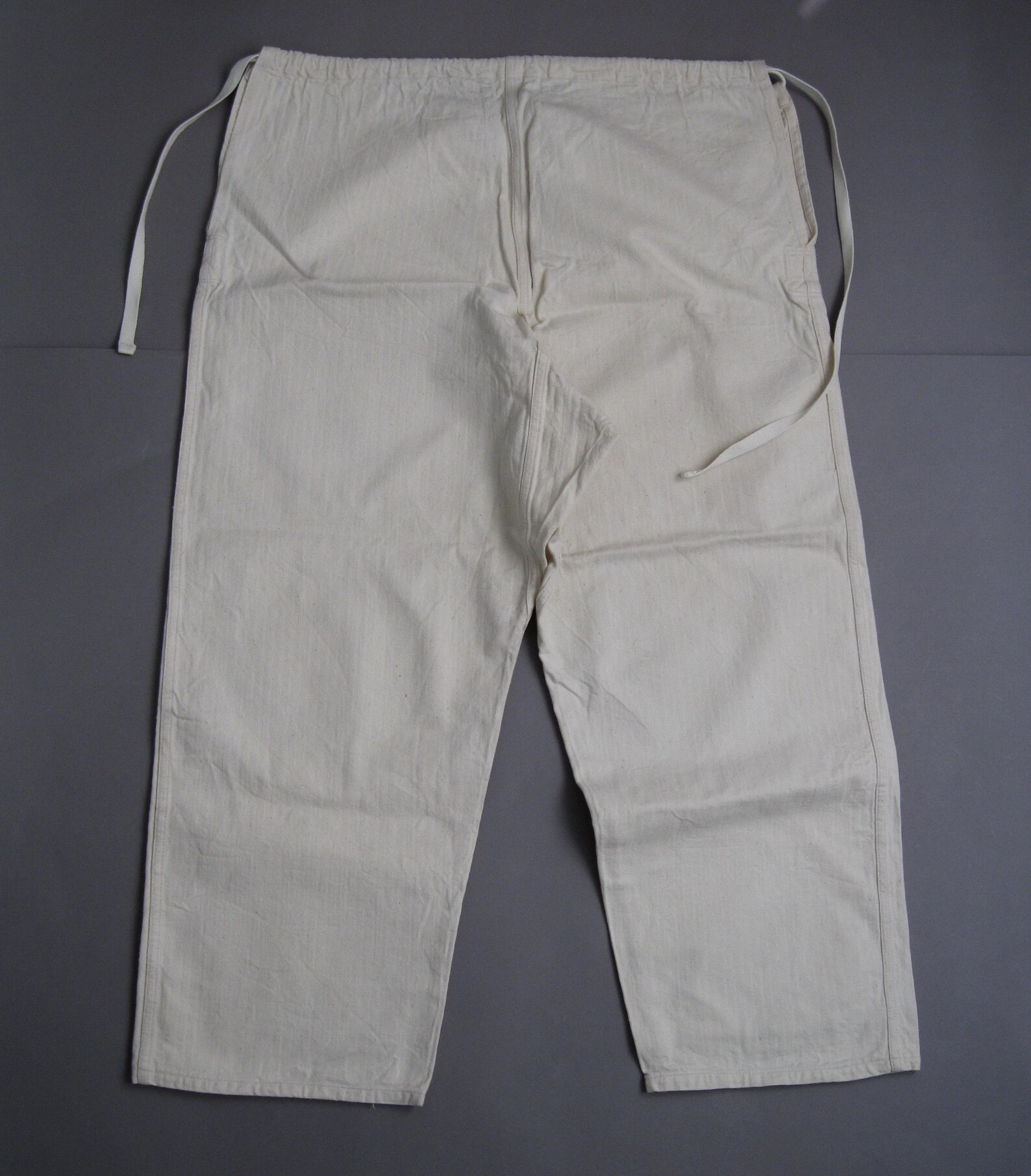 Vintage 60s Herringbone Twill Beige Judo Pants 1960s - Etsy