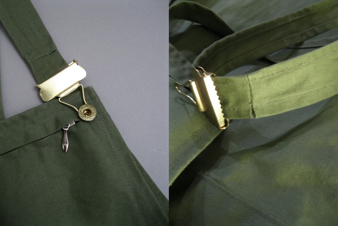 Vintage 60s German Work Green Overalls Size 54 1960s Dungaree Workwear ...