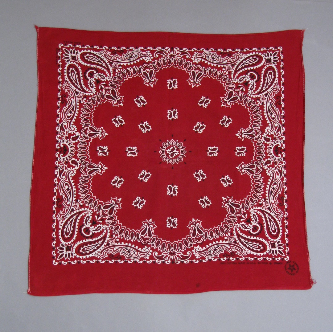 Vintage 80s Bandana Made in USA 1980s - Etsy