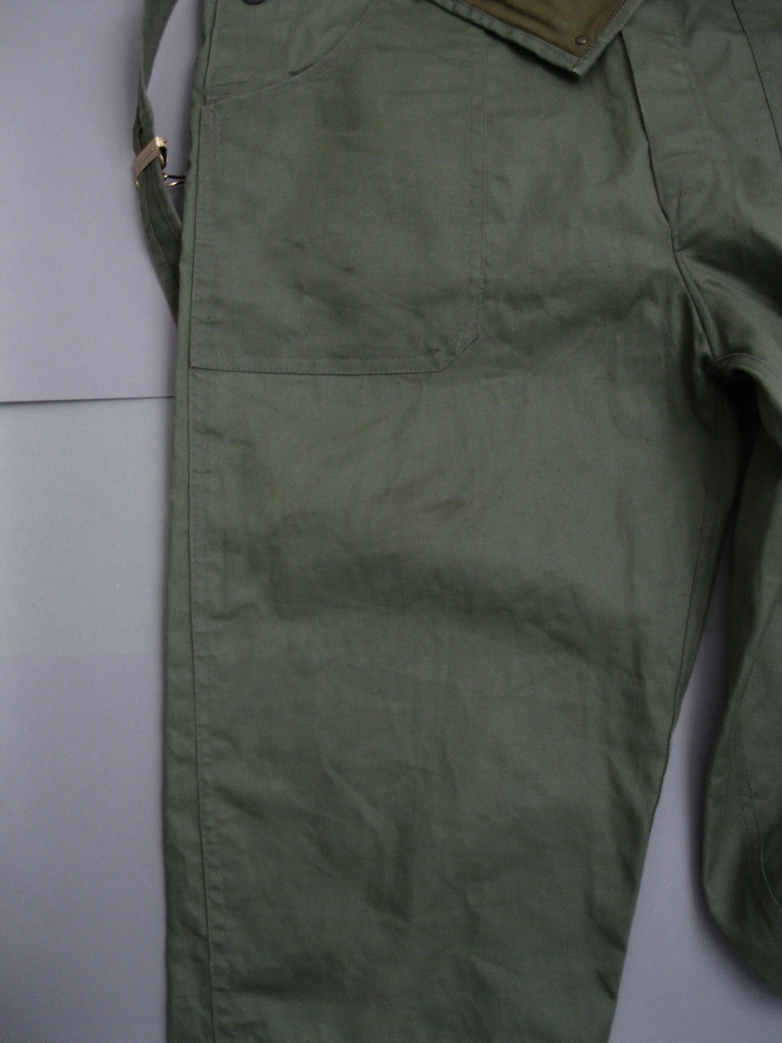 Vintage 60s German Work Green Overalls Size 54 1960s Dungaree Workwear ...
