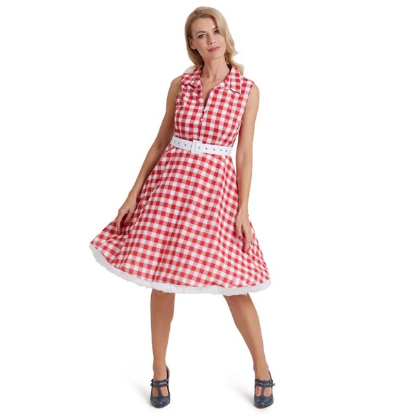 Retro Red Dress - Etsy