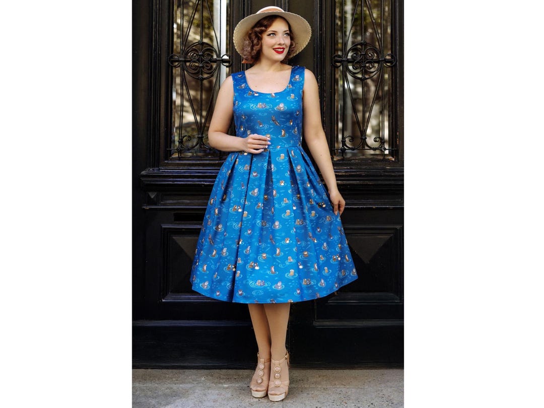Amanda Blue Otter Family Tea Dress - Etsy