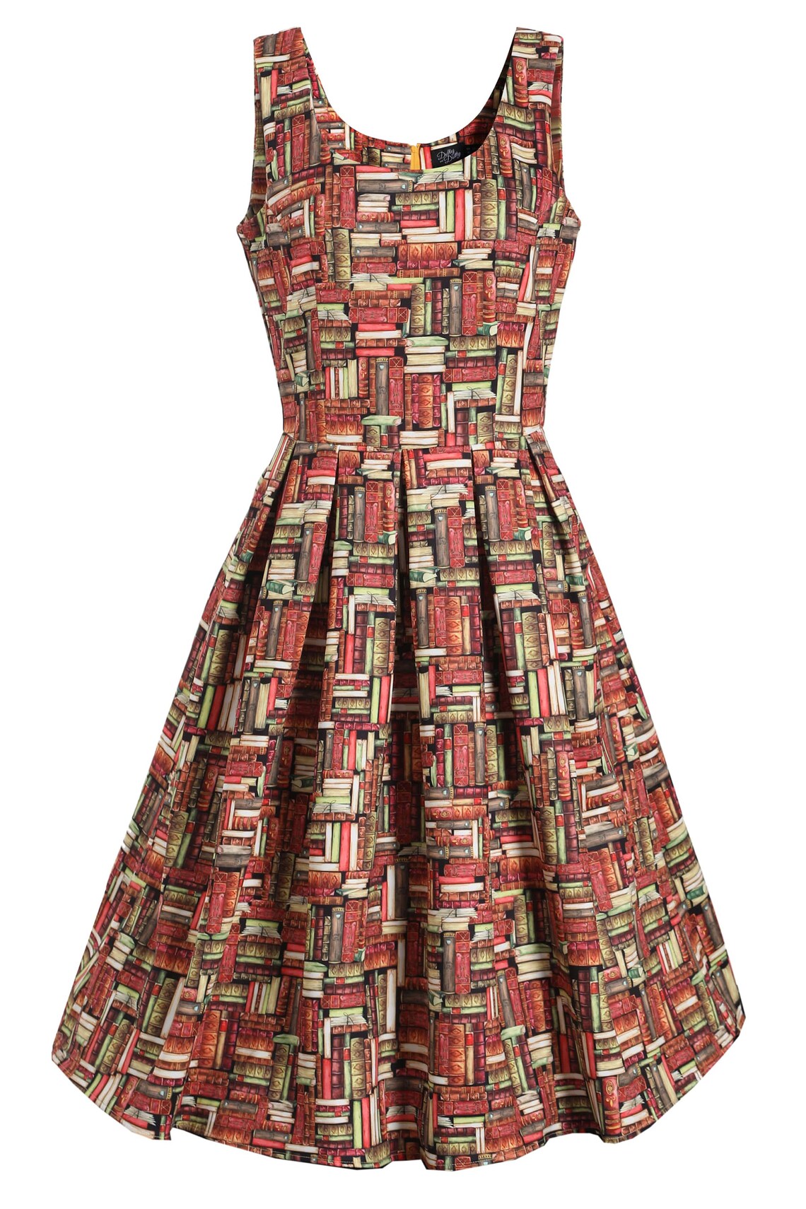 Amanda Book Print Tea Dress - Etsy