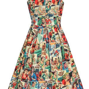 Amanda Vintage Comic Print Dress - Etsy