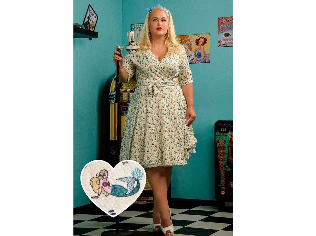 Matilda Mermaid Wrap Dress in Ivory - Etsy