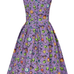 Amanda Purple UFO & Alien Swing Dress - Etsy