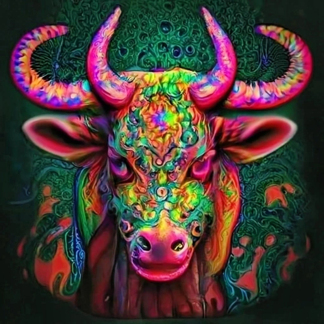 Psychedelic Taurus: Ai-generated Digital Art for Astrology Enthusiasts ...