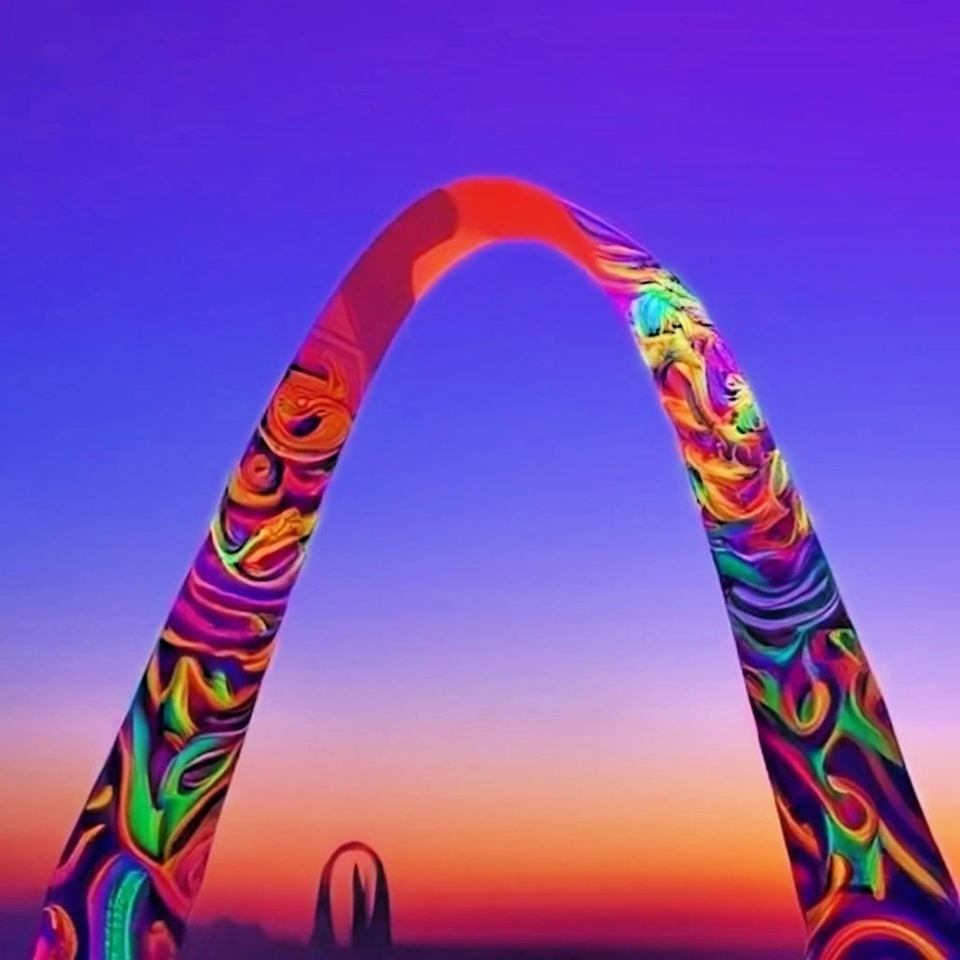 Psychedelic Gateway Arch Digital Art Download - Unique AI Generated ...