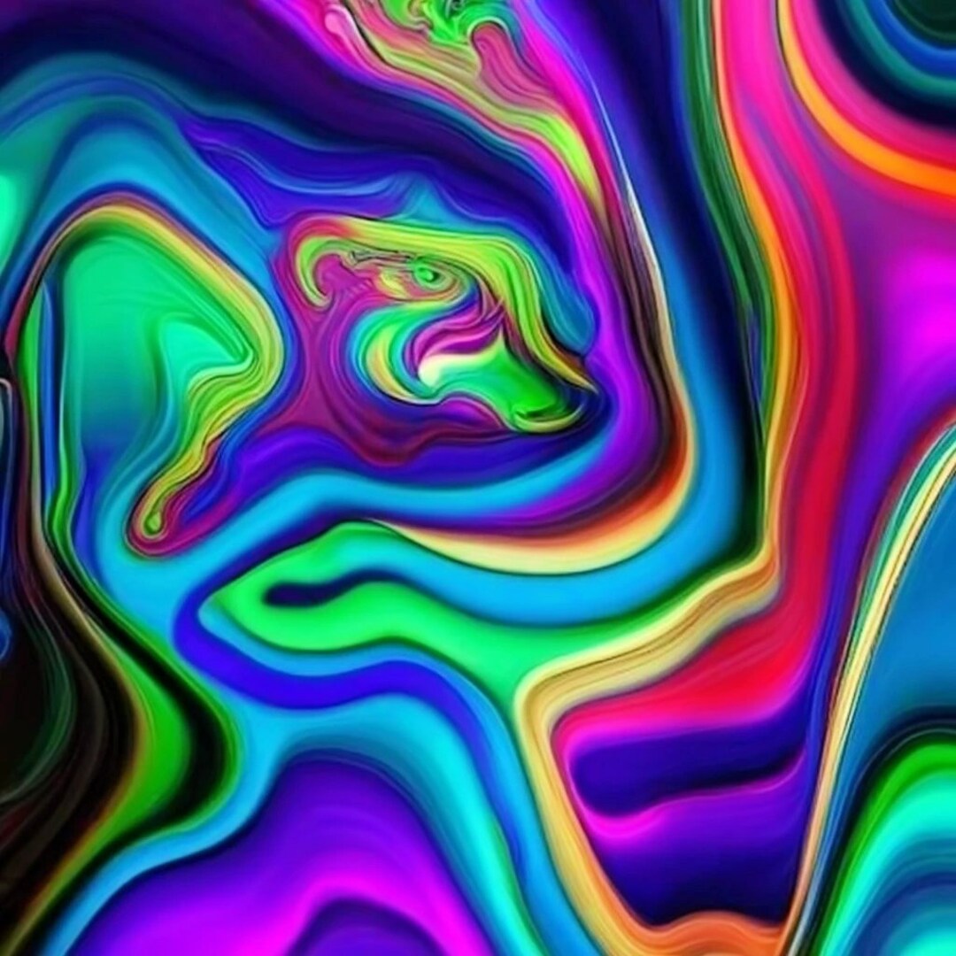 Psychedelic "trancewave": AI Generated Abstract Digital Art Download - Etsy