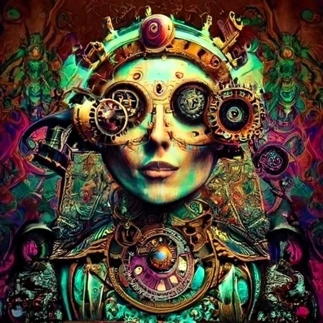 Digital Trippin AI Generated Steampunk Psychedelic Digital - Etsy