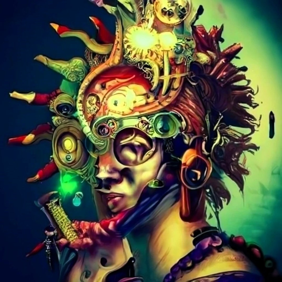 Digital Trippin AI Generated Steampunk Psychedelic Digital - Etsy