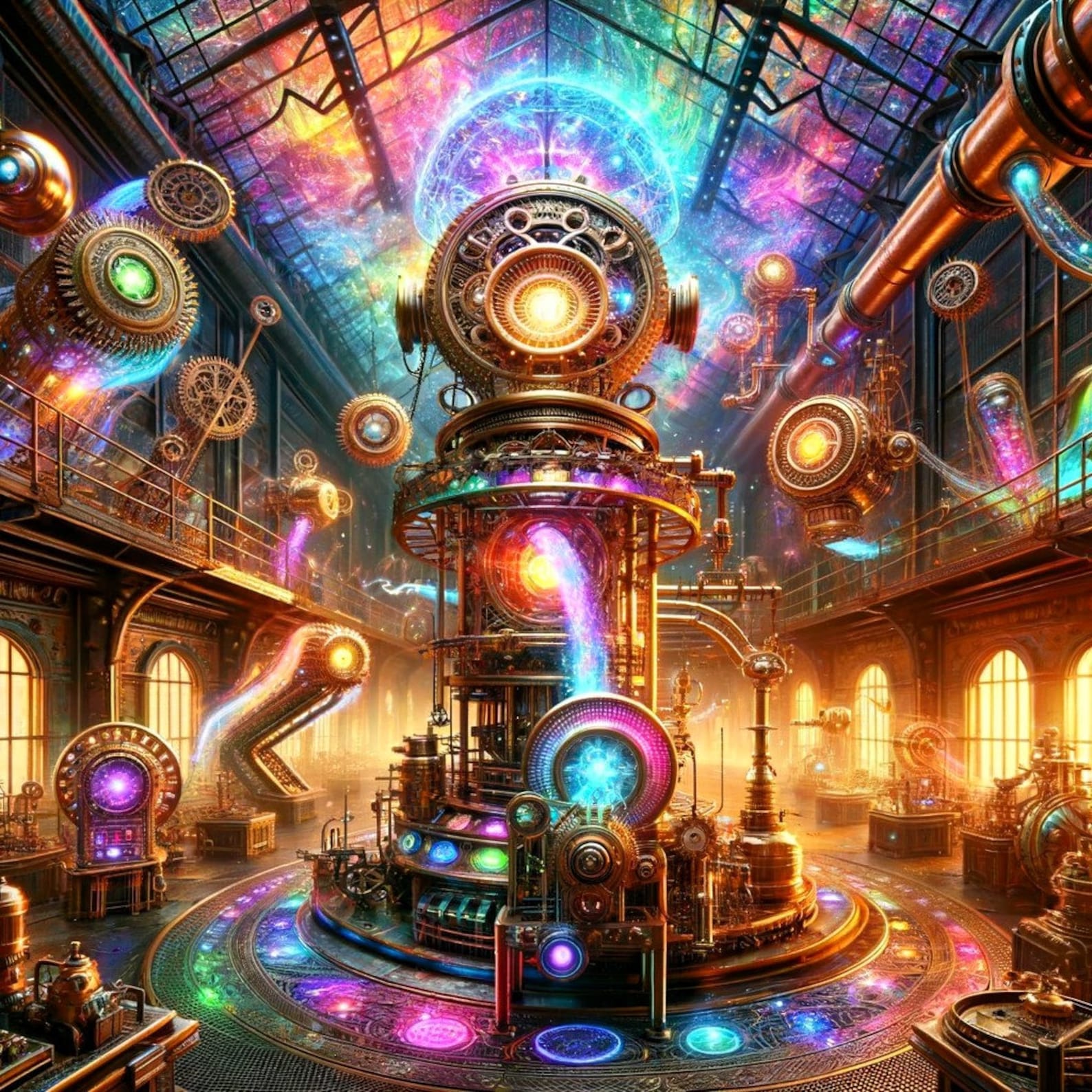 Digital Trippin AI Generated Steampunk Psychedelic Digital Art ...
