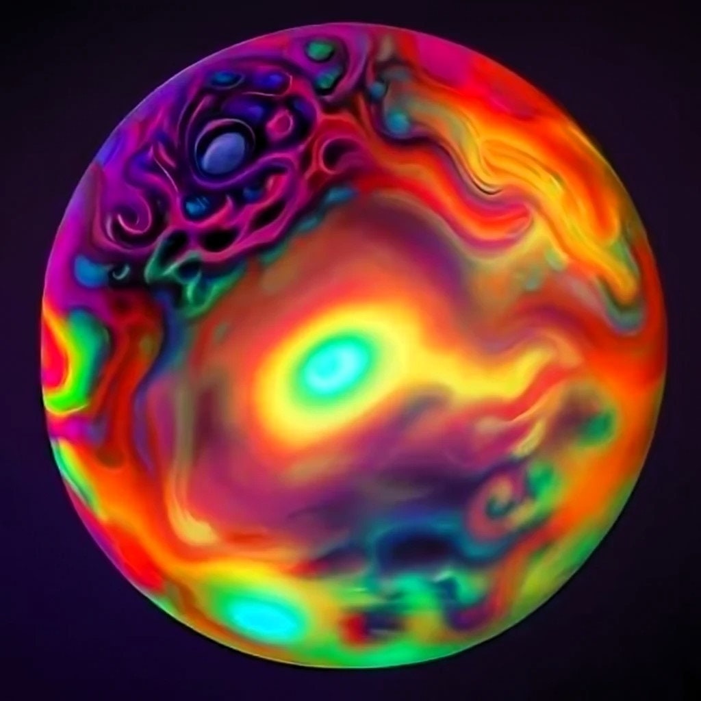 Dwarf Planet Psychedelic Celestial Art Abstract Digital - Etsy