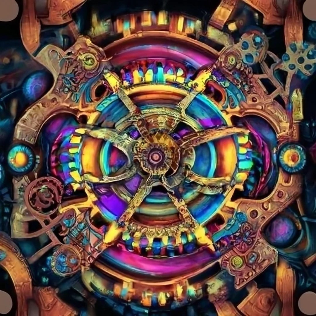 Digital Trippin AI Generated Steampunk Psychedelic Digital Art ...