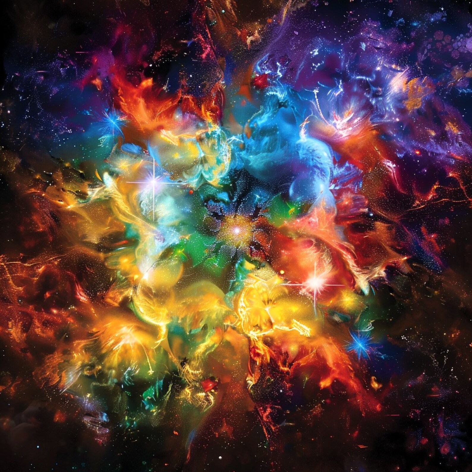 Protostar Psychedelic Celestial Art - Abstract Digital Print - Etsy