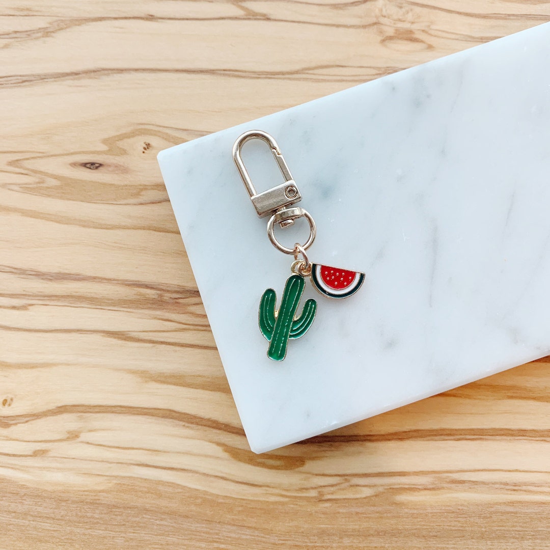 Summer Cactus Watermelon Keychain / Keyring - Cute and Dainty Keychain ...