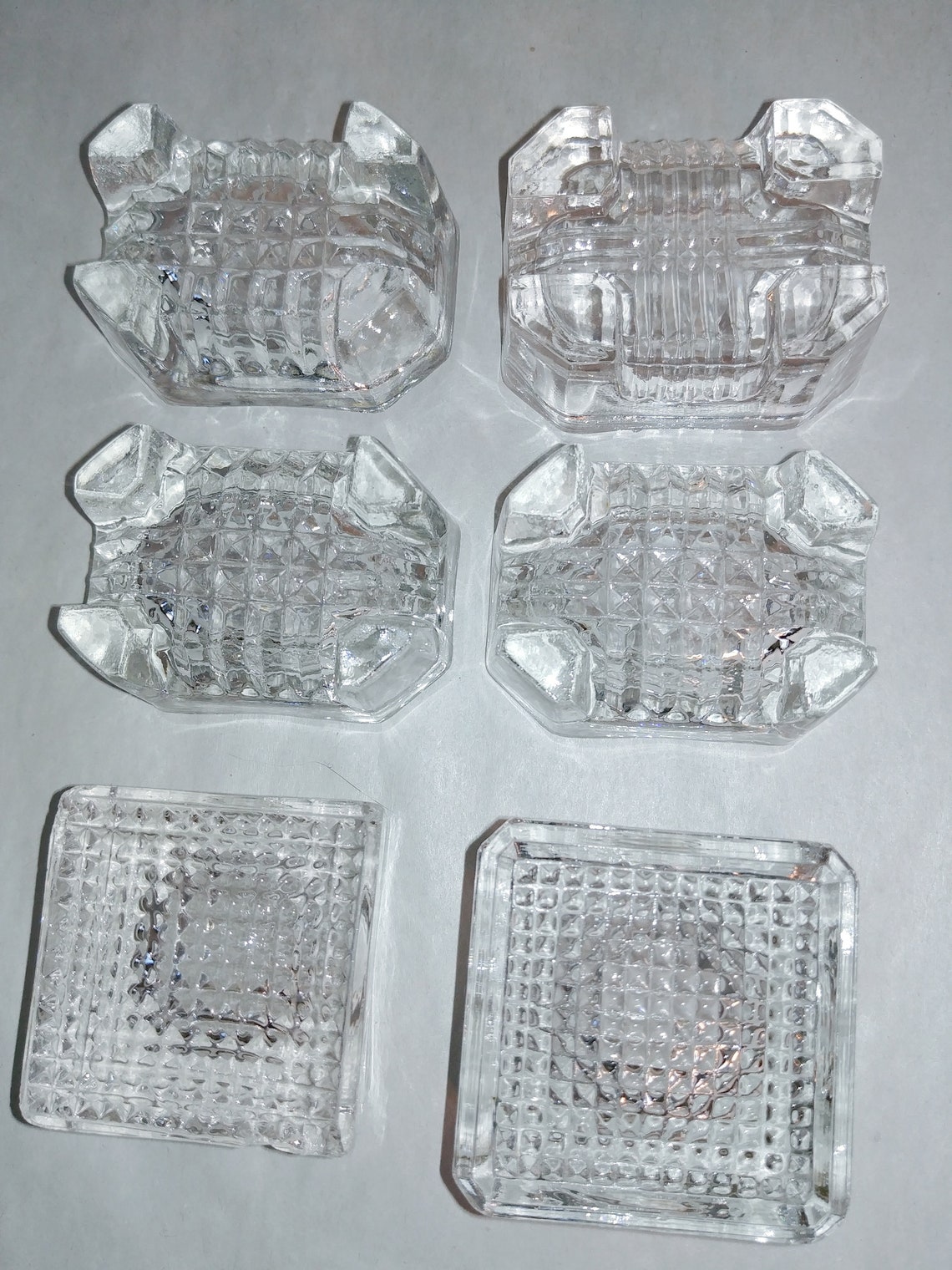 Antique Crystal Individual Salt Cellars-six - Etsy