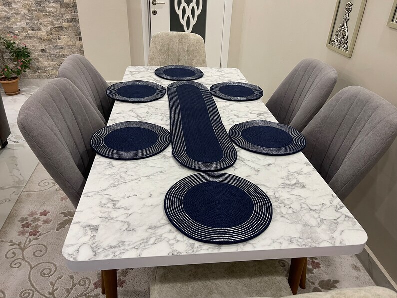 Jute Rope Runner and Supla Set for Dinner Table Hand Made FM J01 - Etsy