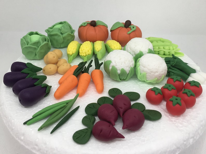 Vegetables Fondant Cake Toppers - Etsy UK