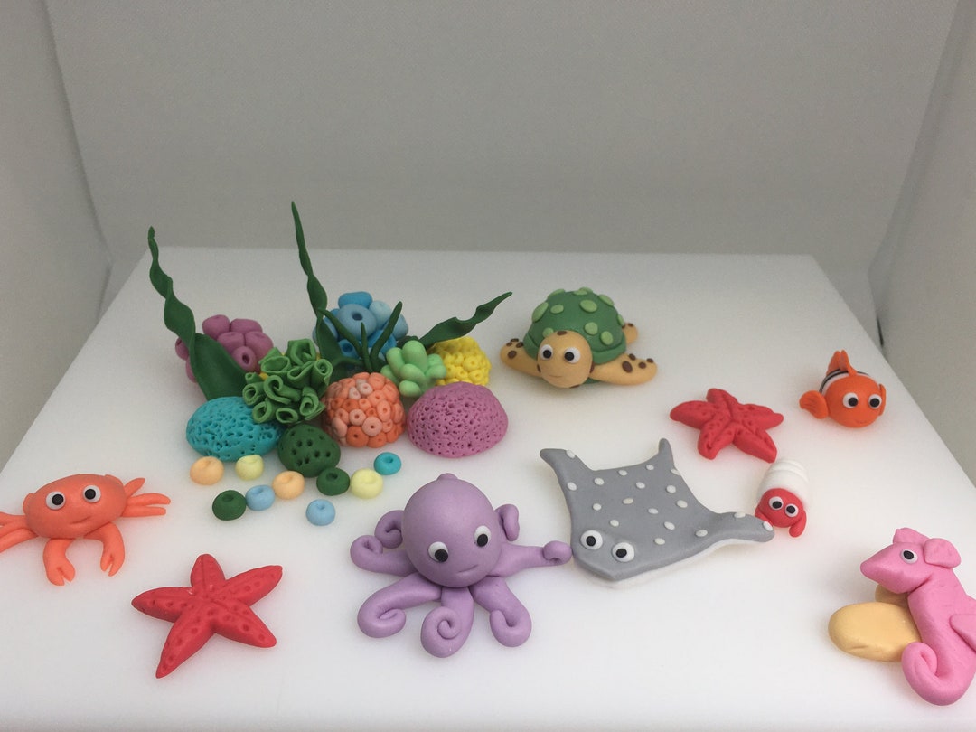 Underwater Sea Creatures, Seabed Fondant Cake Toppers - Etsy UK