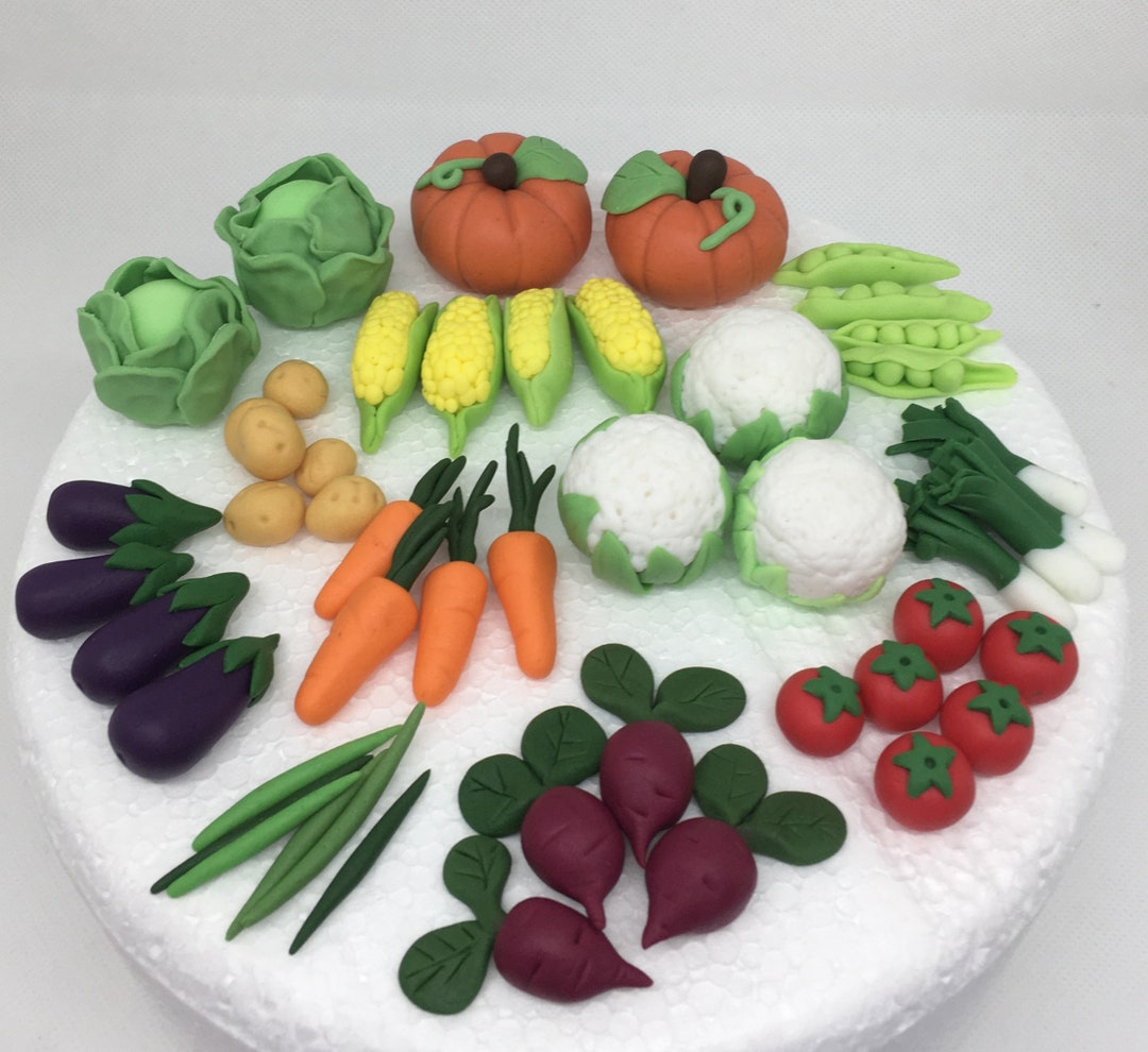 Vegetables Fondant Cake Toppers - Etsy UK